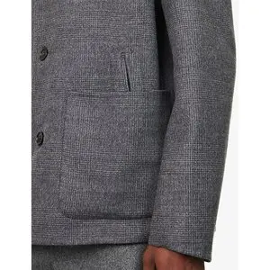 Dunhill Stand-collar Reversible Wool Jacket