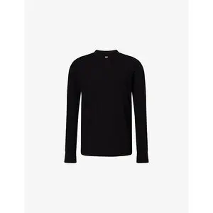 Rick Owens Thermal Long-sleeve Stretch-jersey Blend Top - Black