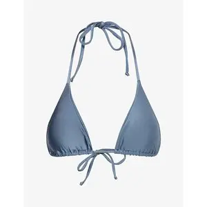 GRACEJACOB Halterneck Bikini Top - Navy