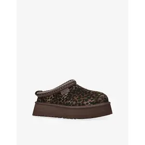 UGG Tazz Leopard Print Calf-hair Slippers - Brown/oth