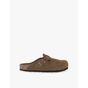 BIRKENSTOCK Boston Suede Clogs - Dark Tea Tfb