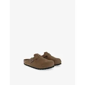 BIRKENSTOCK Boston Suede Clogs - Dark Tea Tfb