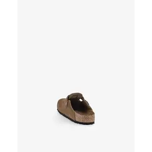 BIRKENSTOCK Boston Suede Clogs - Dark Tea Tfb