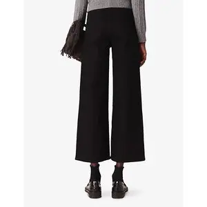 Maje Straight-leg High-rise Stretch-denim Jeans - Black