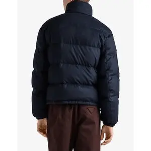 Prada Logo-embellished Padded Down-filled Cashmere Jacket