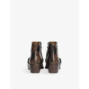 Zadig&Voltaire Tylow Leather Heeled Ankle Boots - Flame