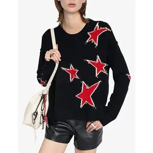 Zadig&Voltaire Star-motif Cashmere Jumper - Black