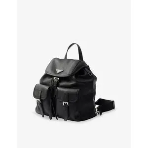 Prada Logo-embellished Leather Backpack