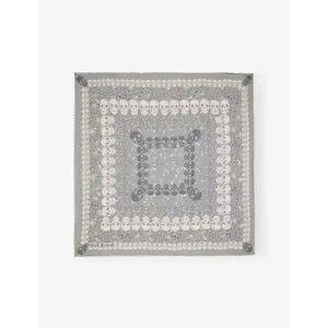 Zadig&Voltaire Zadig & Voltaire X Kerry Skull And Floral Graphic-print Modal Scarf 1 Size Record
