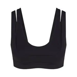 NIKESKIMS Matte Double Strap Scoop Bra 'obsidian