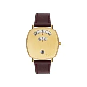 Gucci Grip Leather Watch - Gold