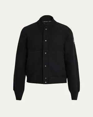 Canada Goose Hudson Fleece Snap-front Bomber Jacket - Black