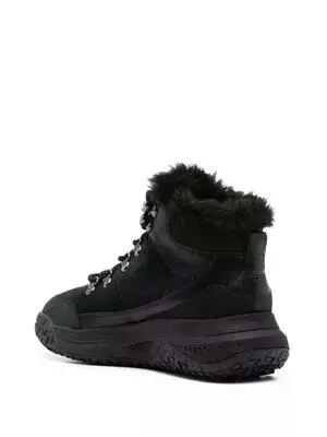 Geox Oliviera Lace-up Boots With Faux-fur Trim