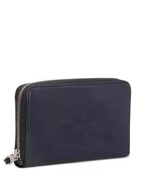 Longchamp Embossed Zip Wallet - Blue