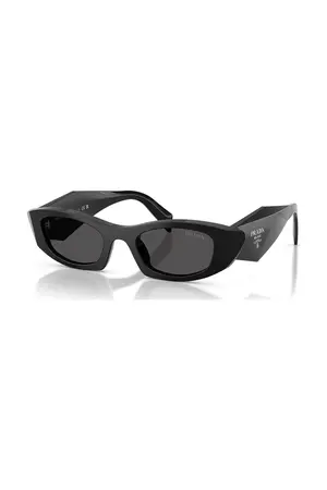 Prada Oval Frame Sunglasses - Black