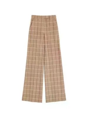 Valentino Garavani Wool Pants With Windowpane Check Pattern