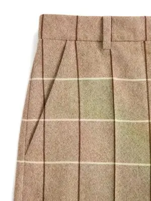 Valentino Garavani Wool Pants With Windowpane Check Pattern