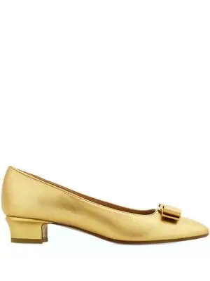 Ferragamo Gold Tone Shoes For Women
