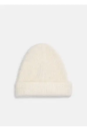 Vince Brushed Cashmere Beanie - Natural