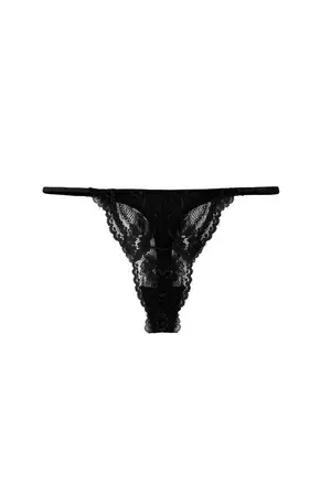 Natori Fleur Thong - Black