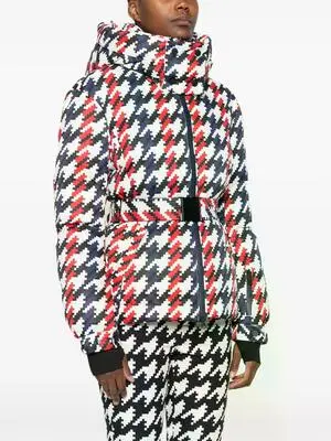 Perfect Moment Houndstooth Candice Ski Jacket - White
