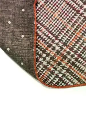 Brunello Cucinelli Checked Polka-dot Scarf