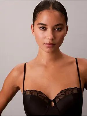 Calvin Klein Floral Lace Bodysuit - Black