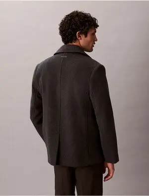 Calvin Klein Double-faced Wool Blend Pea Coat