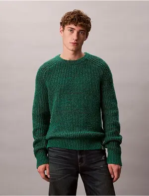 Calvin Klein Wool Blend Relaxed Raglan Sweater - Green