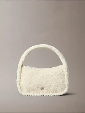 Calvin Klein Sherpa Shoulder Bag - Birch Sherpa