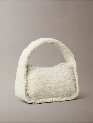 Calvin Klein Sherpa Shoulder Bag - Birch Sherpa
