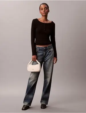 Calvin Klein Sherpa Shoulder Bag - Birch Sherpa