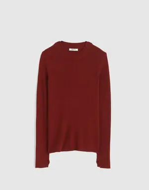 Madewell Merino-silk Blend Crewneck Sweater - Deep Rust