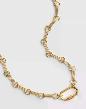 Madewell Carabiner Mixed Chain Necklace - Antique Gold
