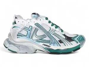 Balenciaga Runner Sneakers - White/teal