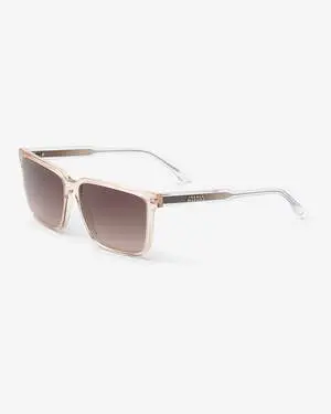 Isabel Marant Priya Squared Sunglasses - Pink / Brown Shaded
