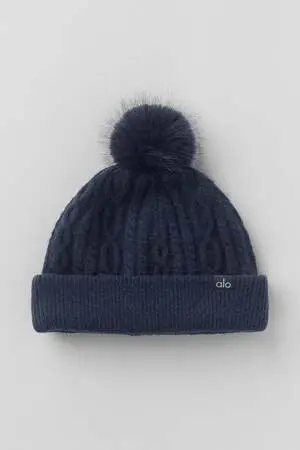 Alo Yoga Cable Knit Beanie - Navy
