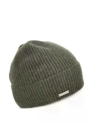 SEEBERGER Logo-plaque Ribbed Beanie