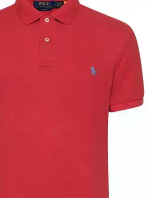 Polo Ralph Lauren Ribbed Collar Short-sleeve Polo Shirt - Red