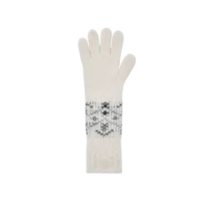 Moncler Crystal-embroidered Alpaca And Wool Blend Gloves - White