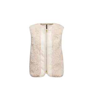 Moncler Tournel Teddy Padded Vest - Beige