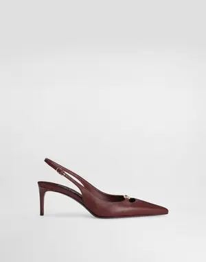 Dolce & Gabbana Silk-effect Nappa Leather Slingback