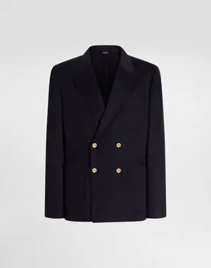 Men's Navy Blue Double-Breasted Jackets