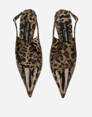 Dolce & Gabbana Leopard-print Lollo Slingbacks