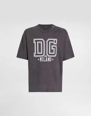 Dolce & Gabbana Cotton T-shirt With Print - Grey