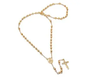 STEEL BY DESIGN 18k Plated Rosary Necklace - Gold