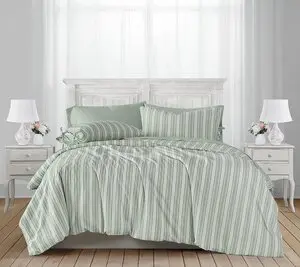 THE FARMHOUSE BY RACHEL ASHWELL Ticking Stripe F/q Duvet Set - One-color