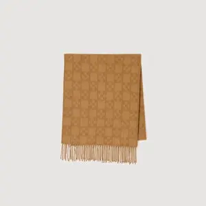 Sandro Wool Scarf - Camel
