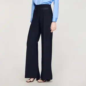 Sandro Pocket Detail Wide-leg Trousers
