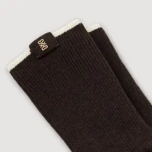 Sandro Two-tone Ribbed Knee-high Socks - Brown